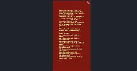In Error Firebase