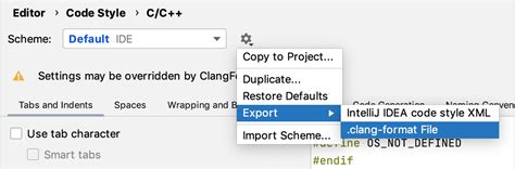 Clangformat As Alternative Formatter Help Clion