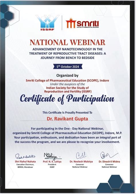 Dr Ravikant Gupta On Linkedin Participated In National Webinar On Advancement Of