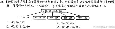 25版王道数据结构课后习题详细分析 第七章查找 74b树和b树深度为h的平衡二叉排序树最少需要结点的个数 Csdn博客