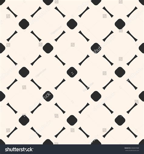 Vector Minimalist Seamless Pattern Simple Monochrome Stock Vector