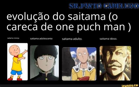 Pinto Cabeludo Evolução Do Saitama O Careca De One Puch Man Saitama
