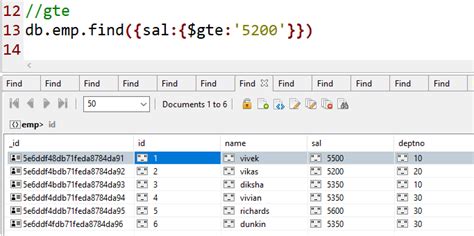 mongodb querying collections find