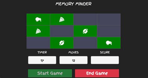 Memory Minder Game In JavaScript With Source Code Source Code Projects