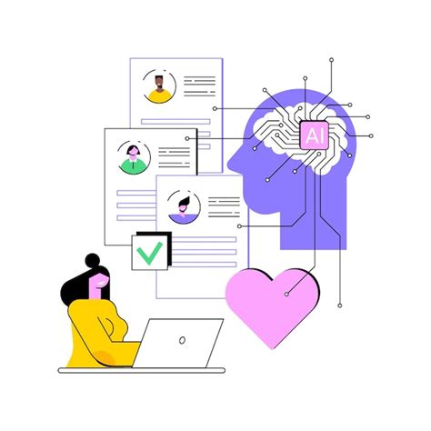 Premium Vector Aibacked Volunteer Matching Abstract Concept Vector Illustration