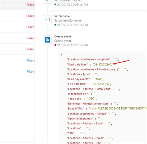 Creating Event In Outlook Calendar From Project Is Not Formatting The