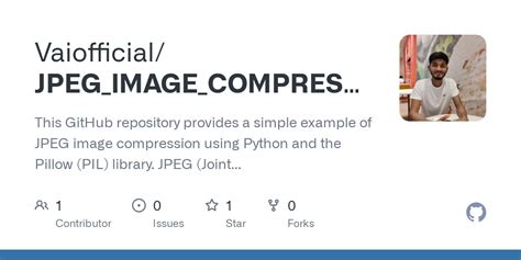 Github Vaiofficialjpegimagecompresssion This Github Repository