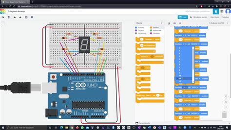 Arduino Uno Tutorial 4 7 Segment Anzeige Tinkercad Simulator Deutsch Youtube
