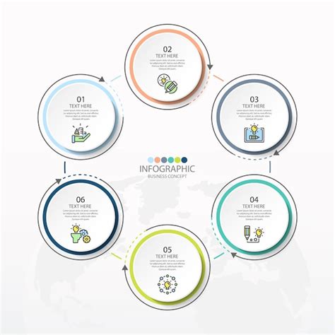 Premium Vector Basic Circle Infographic Template With 6 Steps
