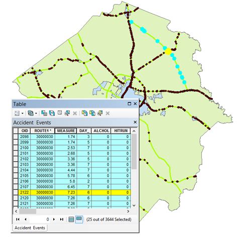 Linear Referencing Nicks Gis 520 Portfolio