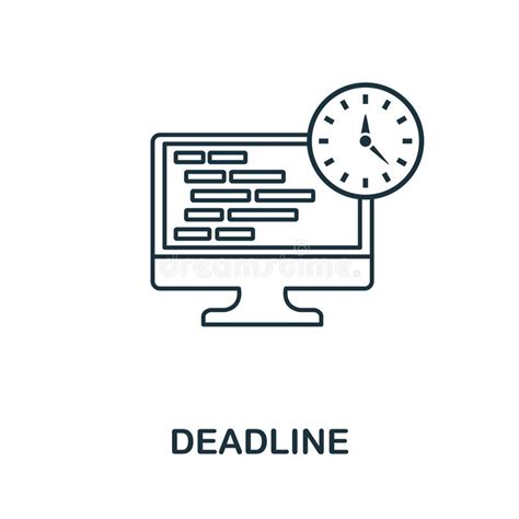 Deadline Line Icon Thin Design Style From Programmer Icon Collection
