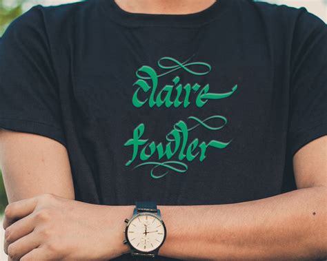 Custom Name SVG Hand Lettered Cursive Text Custom Text Etsy