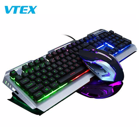 Hot Selling Gaming Keyboard And Mouse Combo For PC Gamers Wired RGB Light Bar LED Backlight