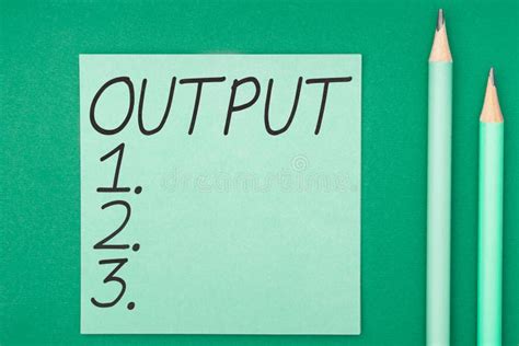 Handwriting Text Output Business Concept The Final Result Of Something Or How The Way Things