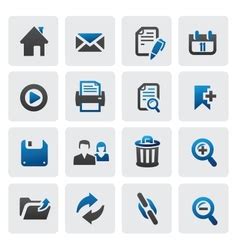 Web Buttons With Icons Royalty Free Vector Image