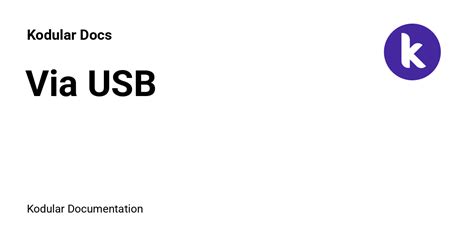 Via Usb Kodular Docs