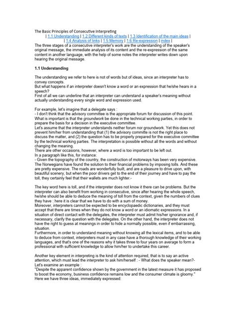 The Basic Principles Of Consecutive Interpreting Pdf Language