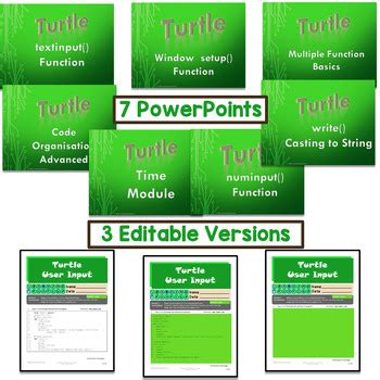 Creating A Full Program In Turtle Starting With User Input Editable Resource Pkg