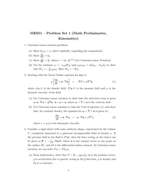 Assignment 1 Pdf Euclidean Vector Tensor