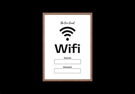 Wifi Password Display Guest Wifi Sign Printable Wifi Password Template