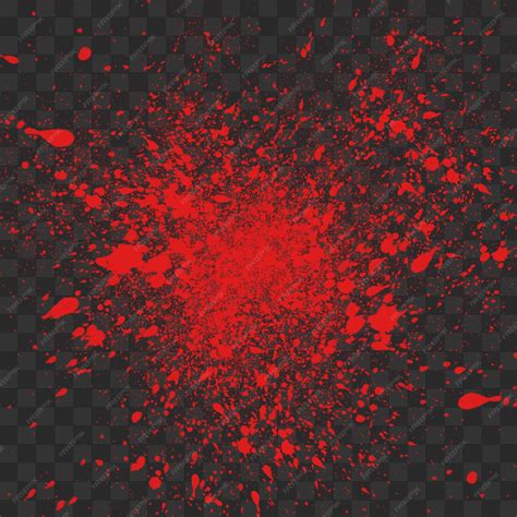 투명 한 배경 에 현실적 인 피 스플래터 효과 프리미엄 Psd 파일