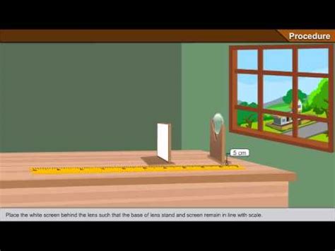 To Determine The Focal Length Of A Convex Lens By Focusing A Distant Object Lab Exp Video