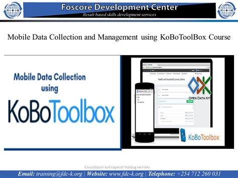 Mobile Data Collection And Management Using Kobotoolbox Course
