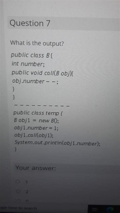 solved question 7 what is the output public class b { int