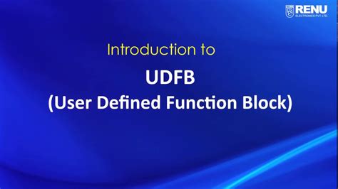 user defined function block udfb youtube