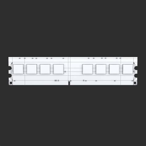 Ddr3 Dimm Slot 3d Model