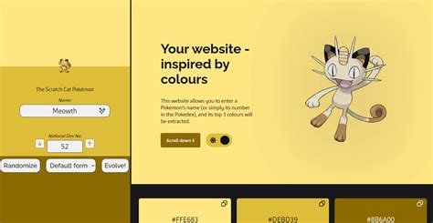 I Made A Tool That Takes Any Pokemon And Makes A Color Palette Out Of It V4 Rwebdev