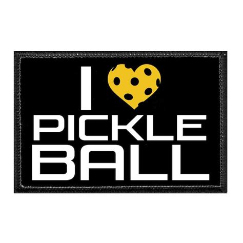 I Love Pickleball Patch Etsy