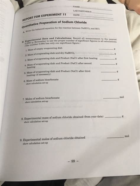 name lab partners date 11 report for experiment t e