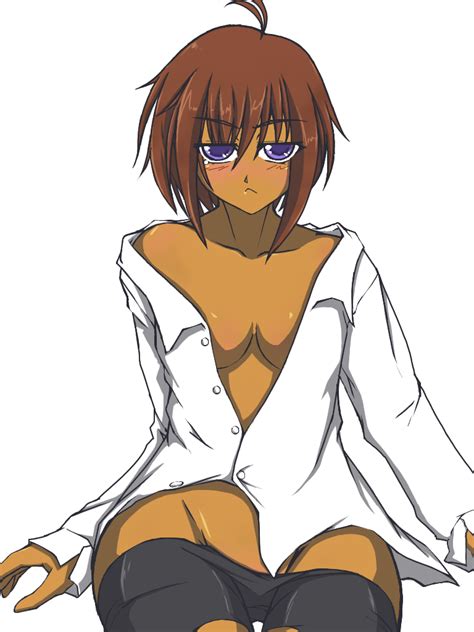 Rule 34 Brown Hair Brown Skin Clothing Female Female Only Front View Human Muv Luv Muv Luv
