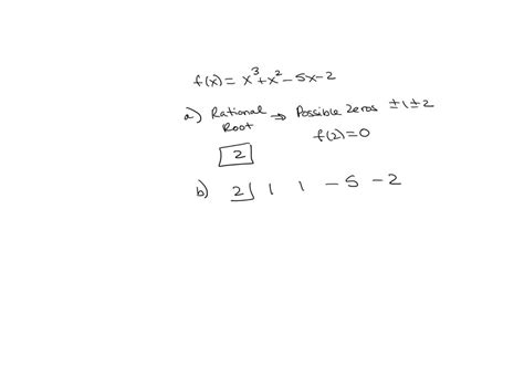 solved 1 given the polynomial function f x x 3 x 2 5 x 2 a find