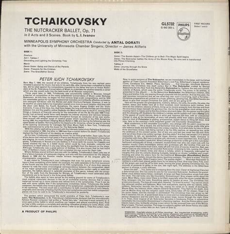 Pyotr Ilyich Tchaikovsky Tchaikovsky The Nutcracker Ballet Uk 2 Lp Vi