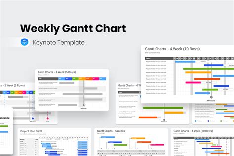 Weekly Gantt Chart Keynote Template Nulivo Market