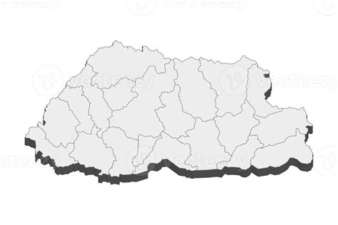 D Map Illustration Of Bhutan PNG