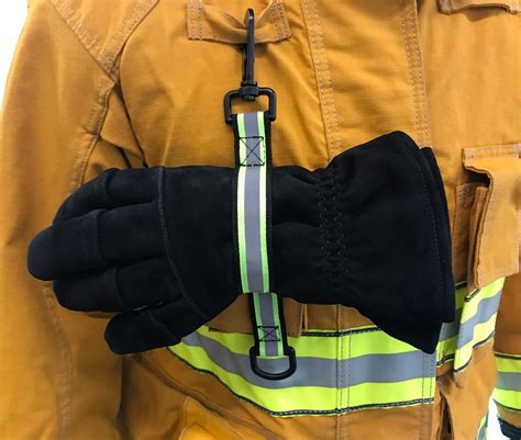 Quick Release Glove Strap With Reflective Trim Firefighter Turnout Gear