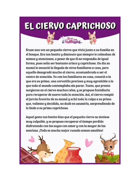 Cuento El Ciervo Pdf