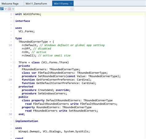 More Vcl Support For Windows 11 Delphi Praxis