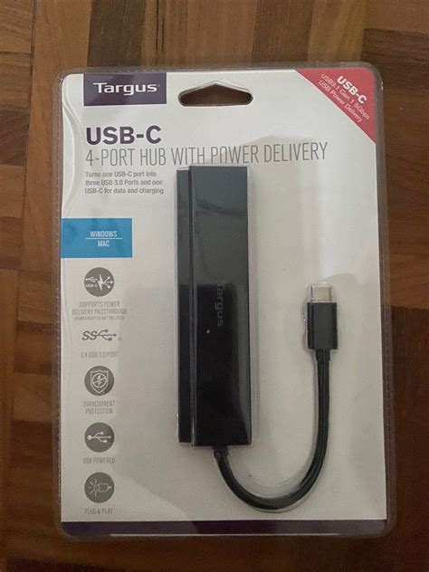 Targus 4 Port Hub USB C Connection Computers Tech Parts Accessories Cables Adaptors