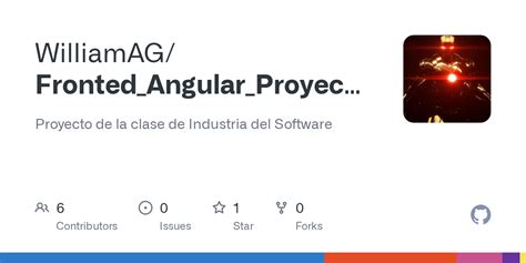 Github Williamag Fronted Angular Proyecto Proyecto De La Clase De Industria Del Software