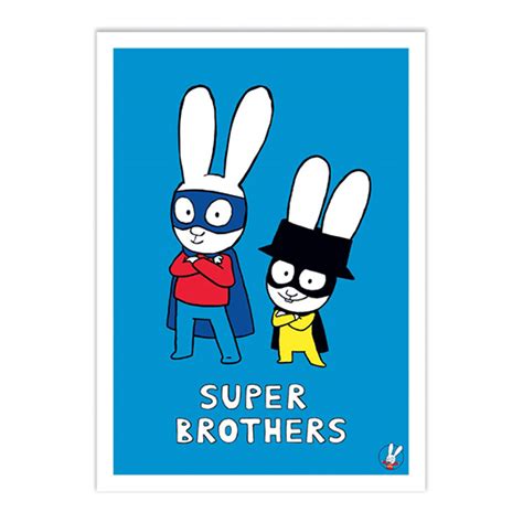 Affiche Super Brothers Simon Super Lapin Wall Editions Sacrés Français