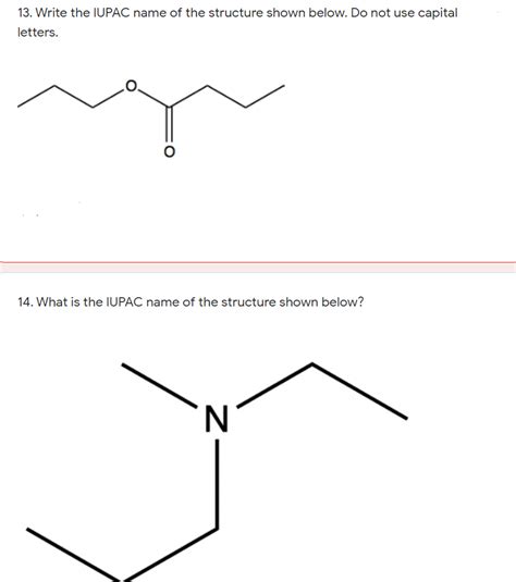 Solved What Is The IUPAC Name Of The Structure Shown Chegg Com