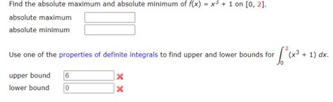 Solved Find The Absolute Maximum And Absolute Minimum Of Chegg Com