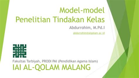 Pengenalan Model Model Penelitian Tindakan Kelas Ptk Pptx