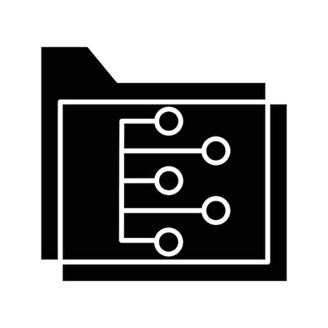 premium vector folder file organize user interface black icon button