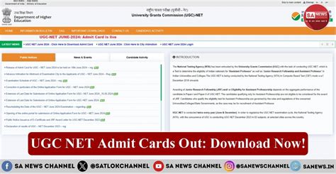 UGC NET Admit Card June Dwonload Admit Card From Here