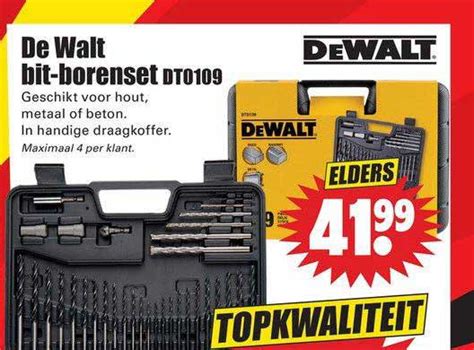 De Walt Bit Borenset Dt0109 Aanbieding Bij Dirk 1folders Nl